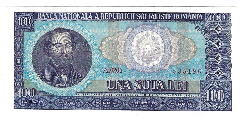 Romania - 100 Lei - 1966 - pick# 97a | Central Lakes Coins