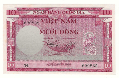 Vietnam, South - 10 Dong - 1955 - pick# 3 | Central Lakes Coins