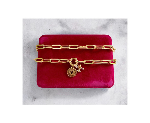 Repurposed Louis Vuitton Cut Out Coin & Airplane Chunky Paperclip ...