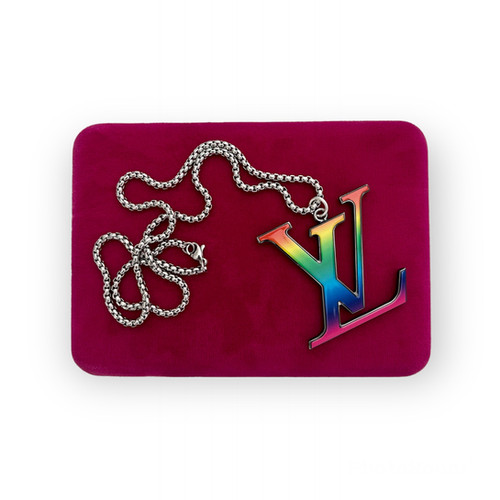 Repurposed HUGE Louis Vuitton Rainbow LV Monogram Necklace | Harper j ...