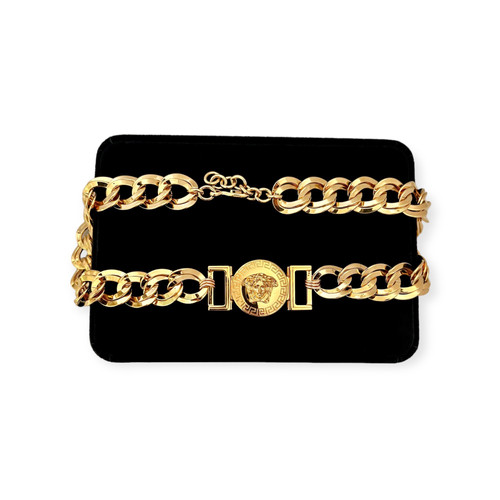 Repurposed Versace Medusa Link Chunky Vintage Necklace | Harper j. Vintage