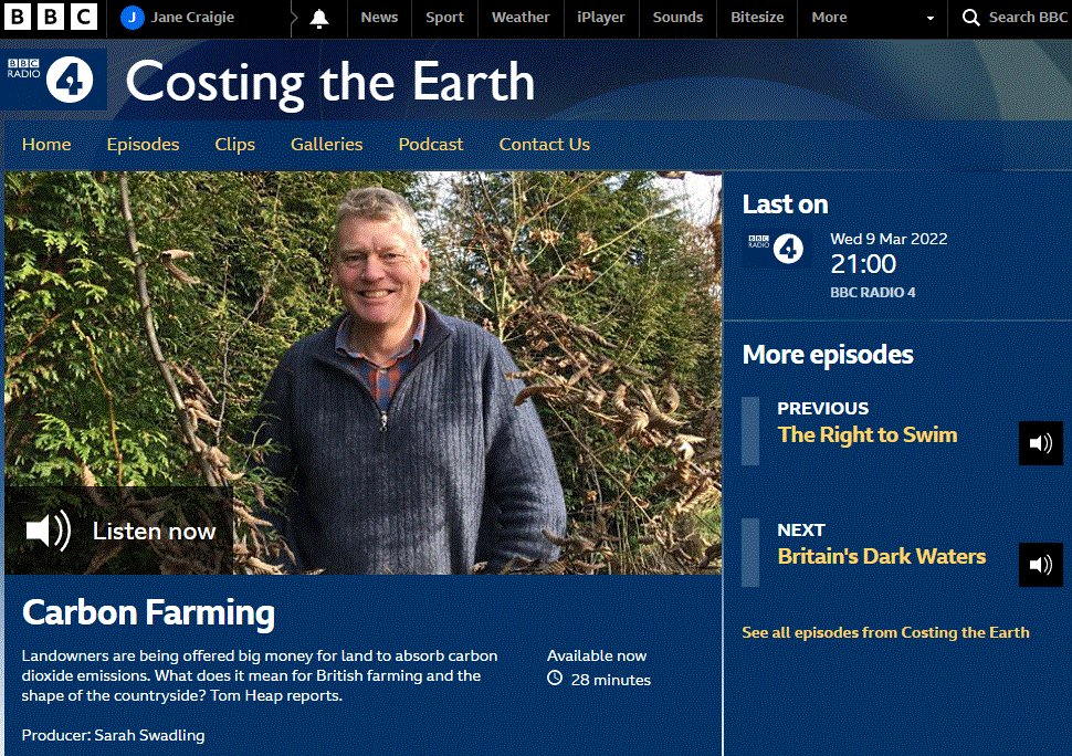 Listen to TGFC Michael Kavanagh on BBC Costing the Earth