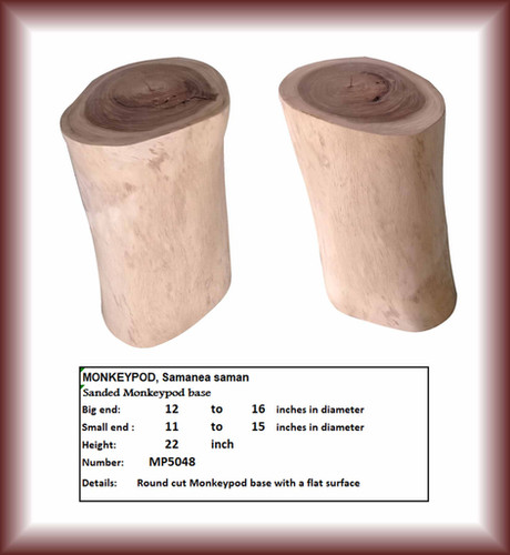 Sanded Monkeypod Base - MP5048 | Diamond Tropical Hardwoods