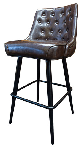 Stool, Indoor, Upholstered, Metal Legs, Kick Bar | Marco Polo