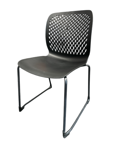 Chair, Dining, Black Molded Resin, Black Legs | Marco Polo