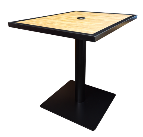 Table, Key West, 32x32, Composite Wood Top, Umbrella Hole | Marco Polo