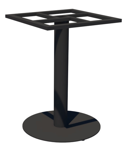 Table Base, Dining Height, Steel, Black, Round Pole and Base | Marco Polo