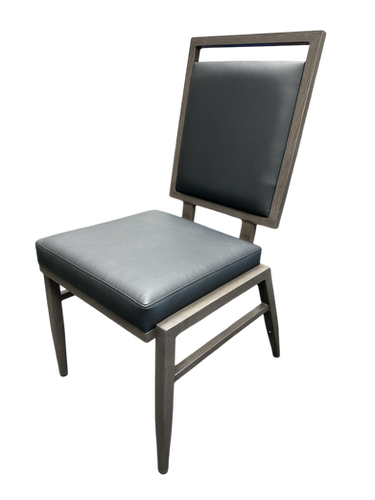 Stacking Chair, Square Back, Upholstered Seat and Back | Marco Polo