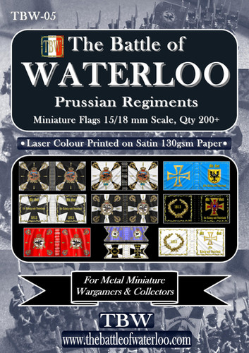The Battle of Waterloo: Prussian Regiments Miniature Flags 15/18 mm ...