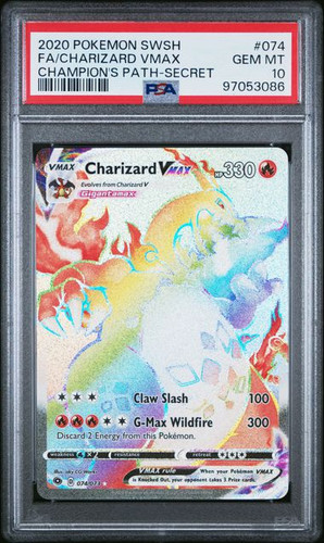 Pokemon - Charizard VMAX #074 - PSA 10 - Champion's Path | Card Forge