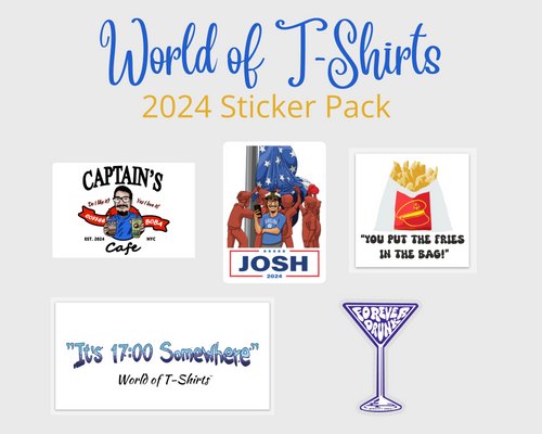 World of T-Shirts | Sticker Pack | 2024 Collection