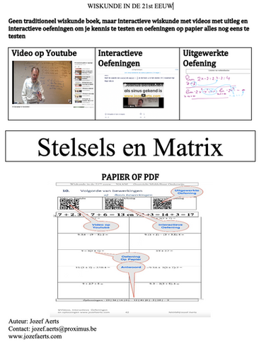 E Boek Stelsels en Matrix | Aerts Wiskunde