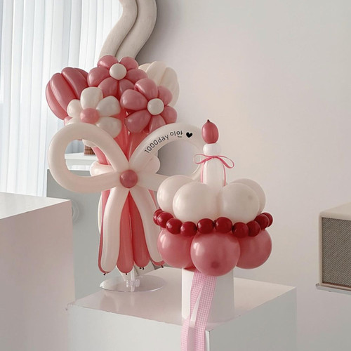 Red Velvet Daisy & Tulip Mix with Birthday Cake Balloon | Giftorea