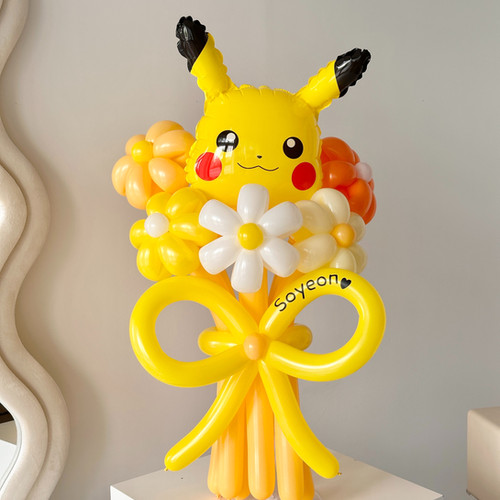 Pikachu Floral Bouquet Balloon | Giftorea