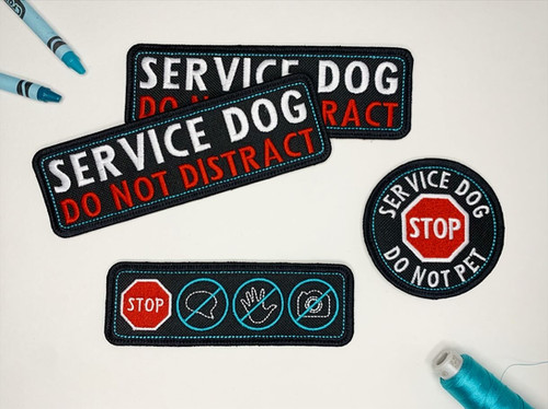 Basic Service Dog Patch Set - TEAL | My Site