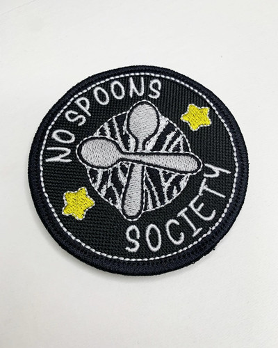 "No Spoons Society" Patch - ZEBRA PRINT | My Site