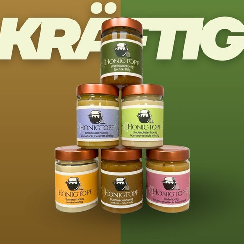 Kräftige Honige 6er-Set (340g) – Geschmackvolle Vielfalt | Honigtopf-Ebert