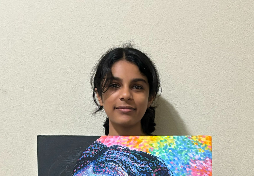 The featured Artist of the Month is Vidya Yalamanchili, Aged 16.
