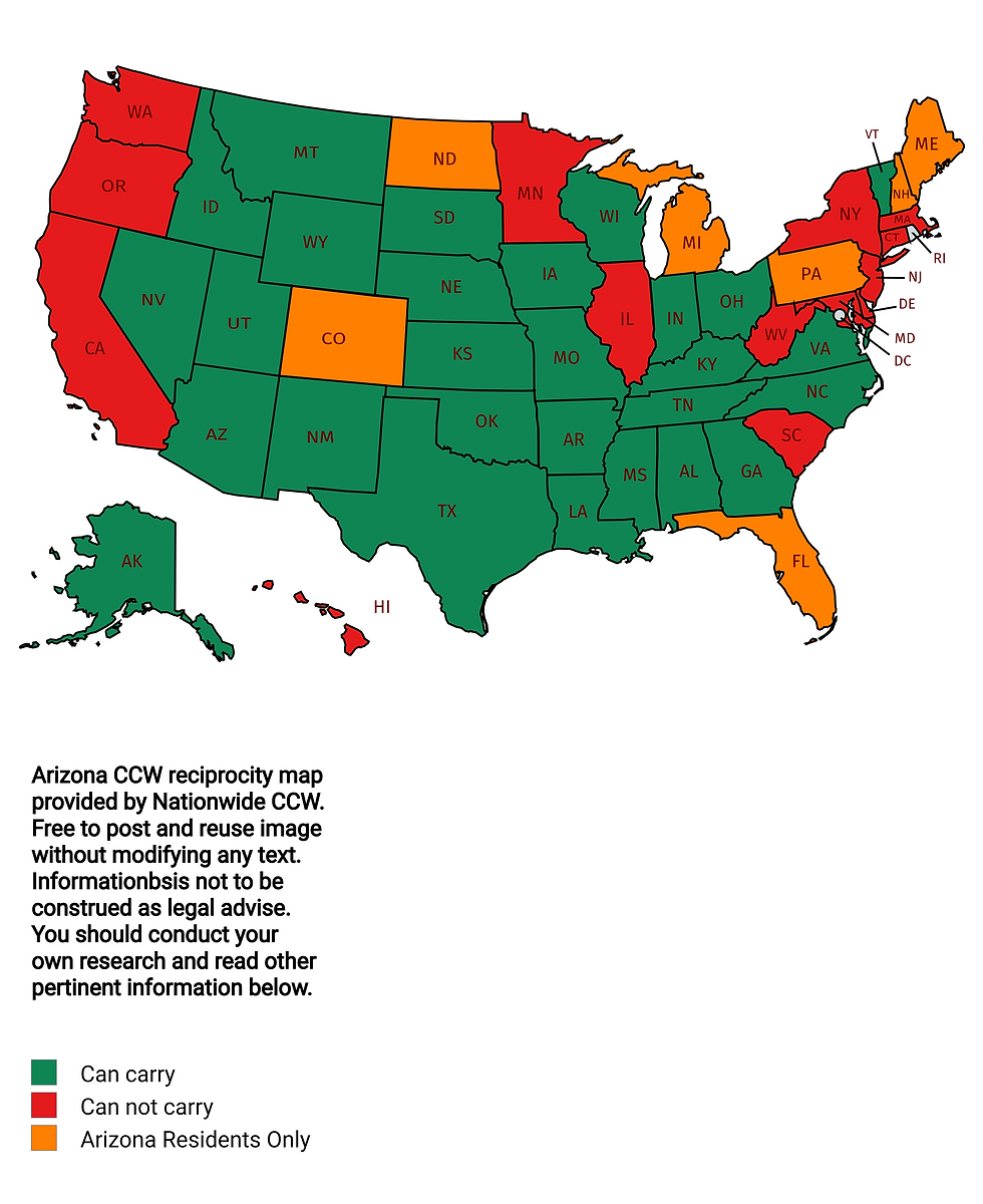 What States Honor Florida CCW Permit and Their Reciprocity Map ...