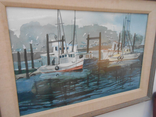 Montery, Ca. Artist Les Anderson Watercolor | KaneBoyTreasureHouse