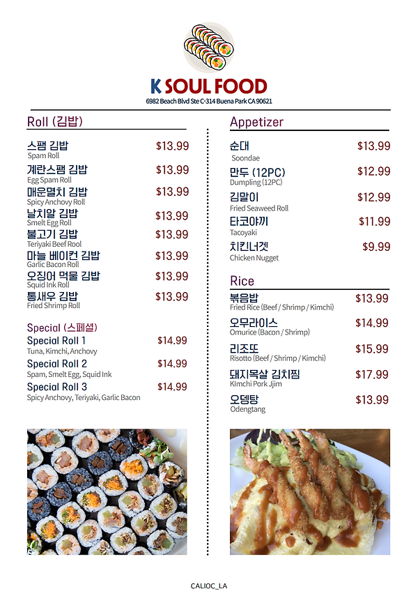 K SOUL FOOD / CALIOCLA PARTNER