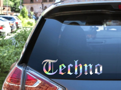 Techno Holographic Vinyl Car Decal | Blue Moon Avenue