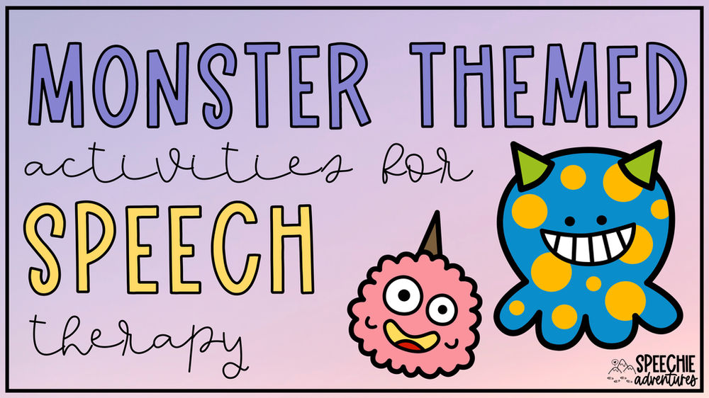 Monster Activities for Speech Therapy