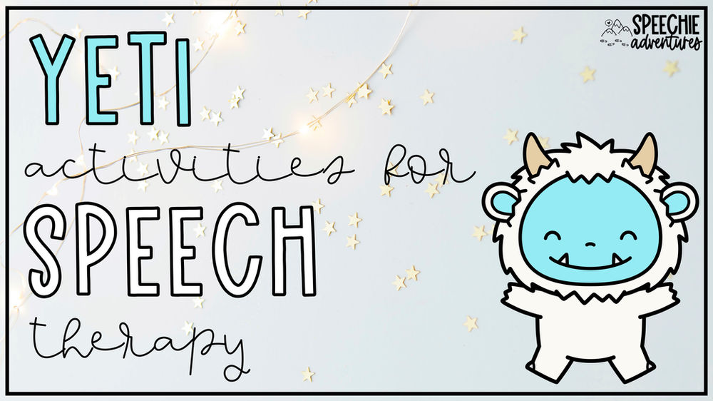 Yeti Themed Activities and Freebies for Speech Therapy