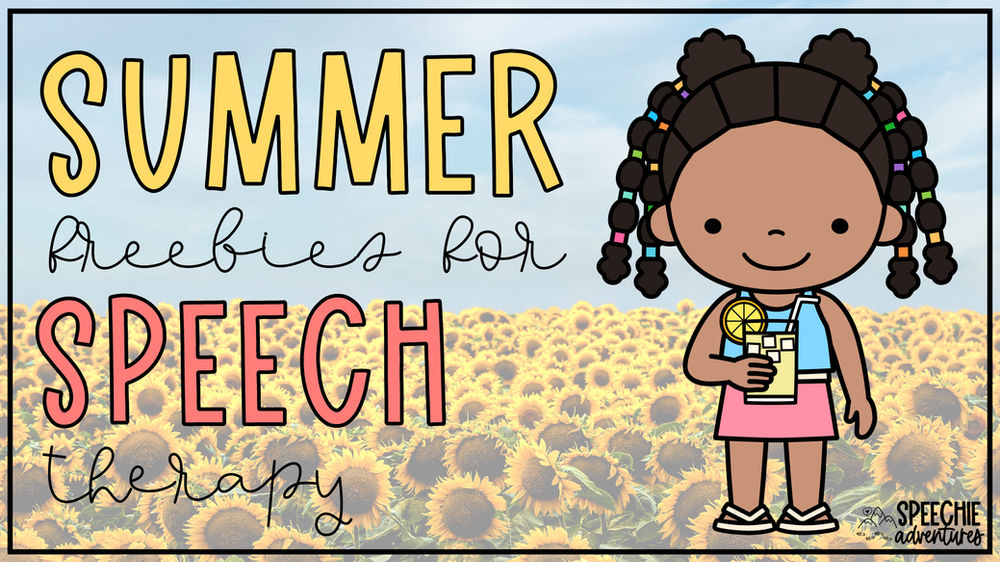 Summer Themed Freebies for Speech Therapy