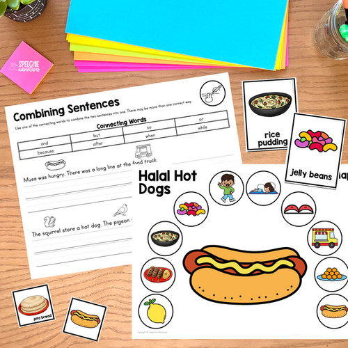 Halal Hot Dogs Mini Book Companion | Speechie Adventures