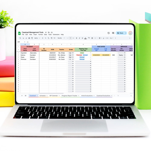 Caseload Management Spreadsheet Tools | Speechie Adventures