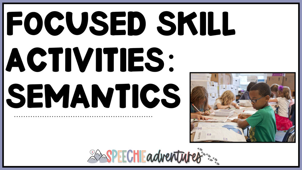 Focused Skill Activities: Semantics
