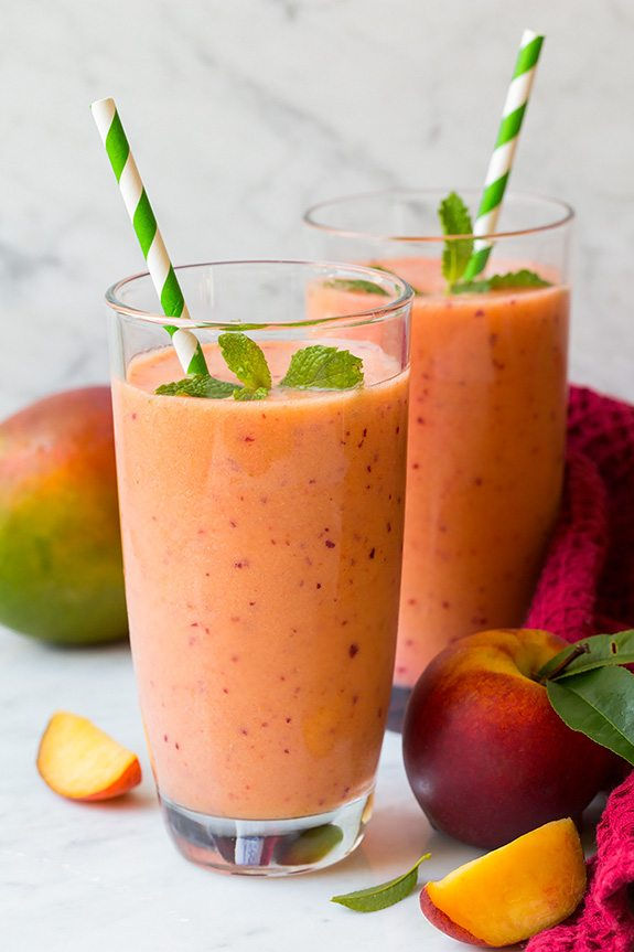 Smoothie Fraise, Mangue & Pêche [Goûtez L'été!]