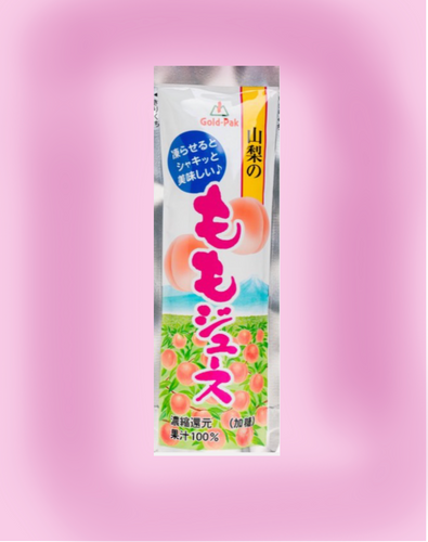 GOLD PAK YAMANASHI PEACH JUICE POUCH | Oishii Japan Snacks