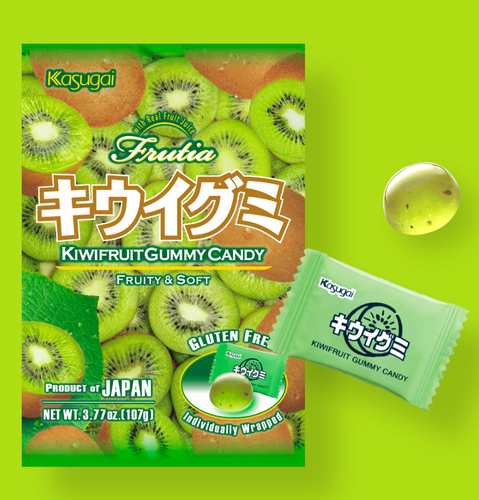 Kasugai Kiwifruit gummy candy | Oishii Japan Snacks