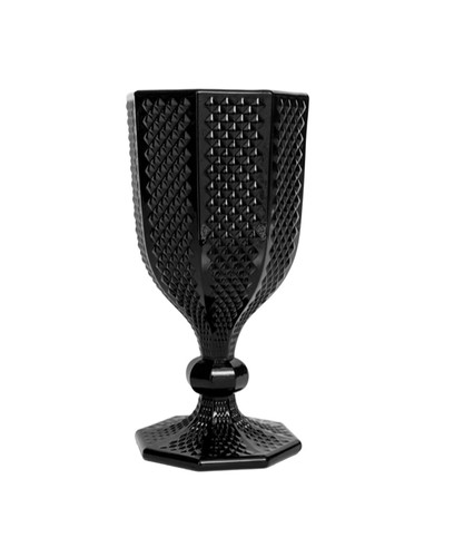 Collette Black Water Goblet | Herriott's Rentals