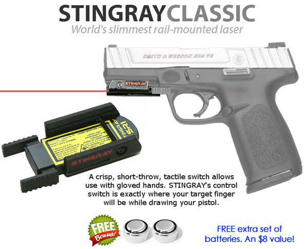 ArmaLaser Stingray RED LASER Sight for S&W Smith & Wesson SD9VE, SD40VE ...