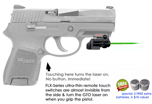 ArmaLaser GTOG GREEN Laser for Sig Sauer w/rails P250 P320 P226 P229 ...