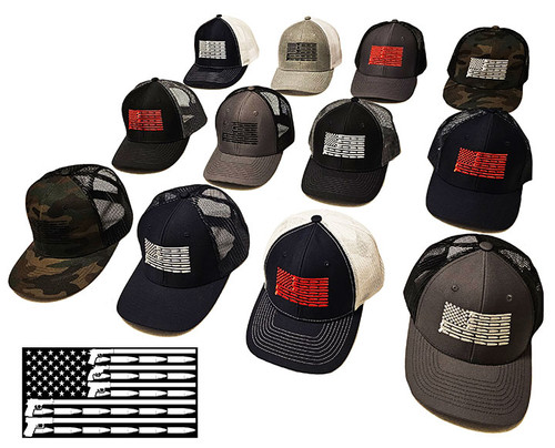 Guns & Ammo American Flag Baseball Cap / Trucker Hat with Snap Back ...