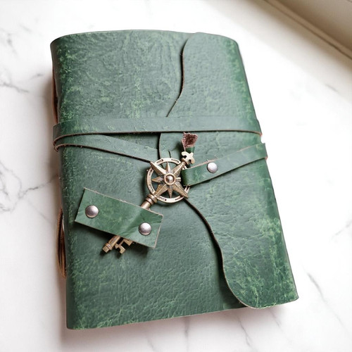Emerald Vintage Journal with Key | Modern Native Tradin