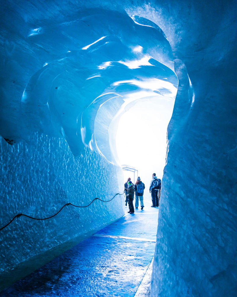 Hiking the Mer de Glace Glacier near Chamonix, France