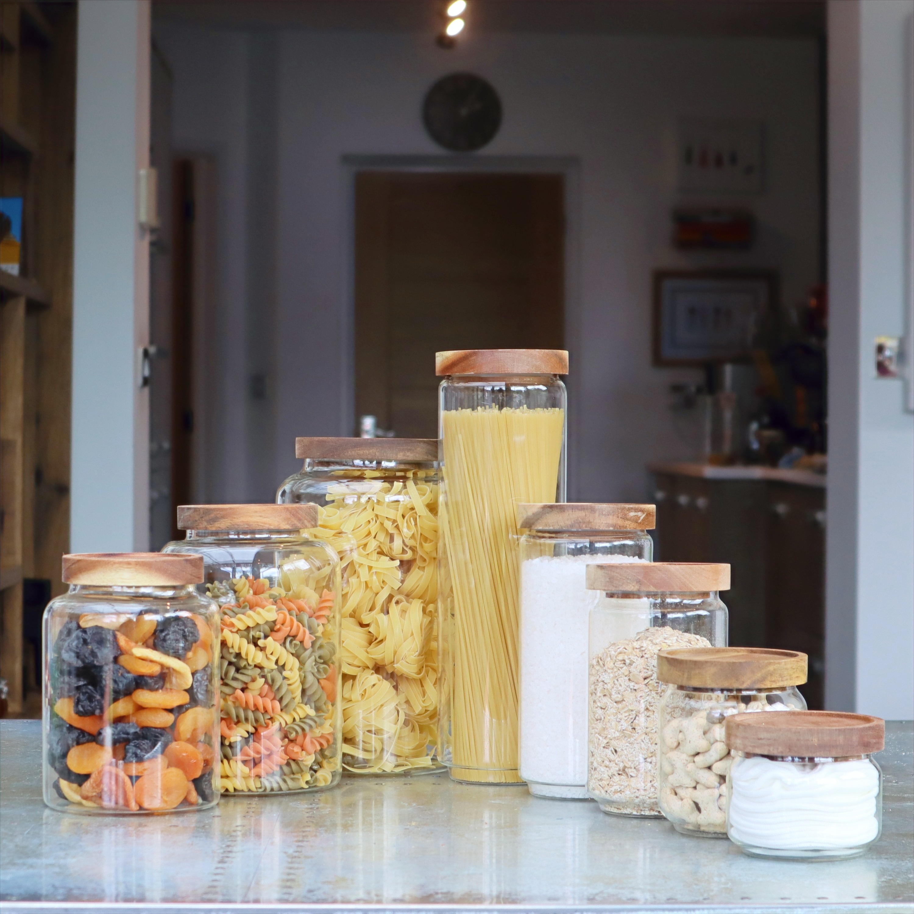 Jars & Containers glass jar with wooden top spice jars Eco glass jars ...