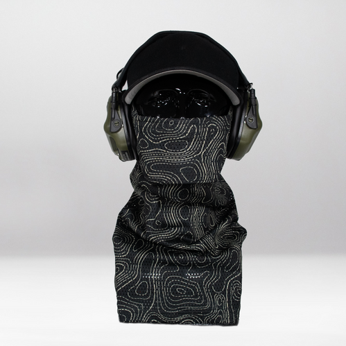 Black Topo Airsoft Face Protection Snood | Delta Mike Face Pro