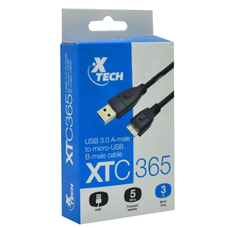 Xtech XTC-365 Micro USB 3.0 Cable 3ft A-Male to Micro B-Male | Cheungs
