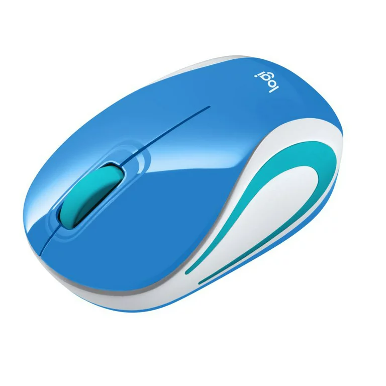 Logitech M187 Ultra Portable Wireless Mouse, USB Nano Receiver, Blue ...