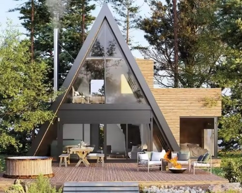 A-Frame Prefabricated House Modular Home by Wedge India