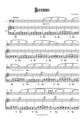 Bluebird for 'cello and piano | lukefaulkner