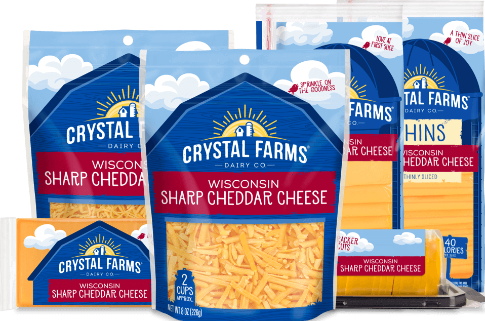 CrystalFarmsDairyCo Wisconsin Sharp Cheddar Cheese (Multiple Sizes ...