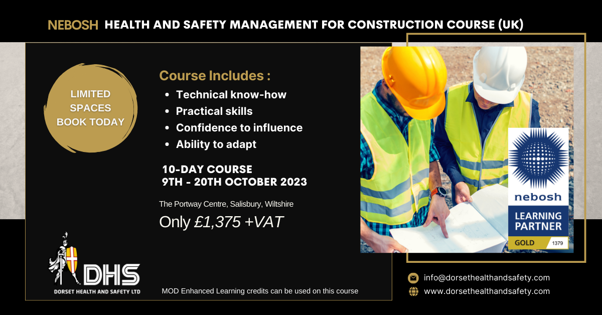 NEBOSH Health and Safety Management for Construction (Salisbury)
