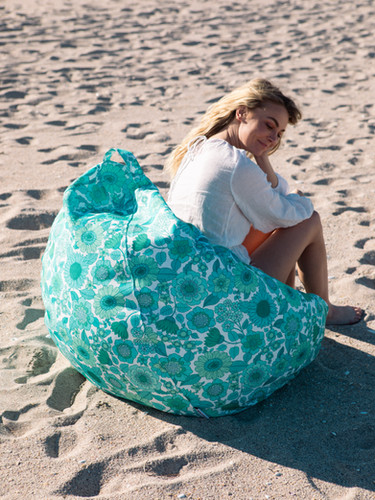 aqua bloom bean bag | Flock Beach Stuff